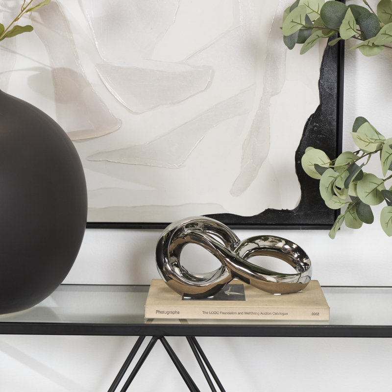 Wrought Studio™ Reinoso Ceramic Infinity Loop Abstract Decorative ...