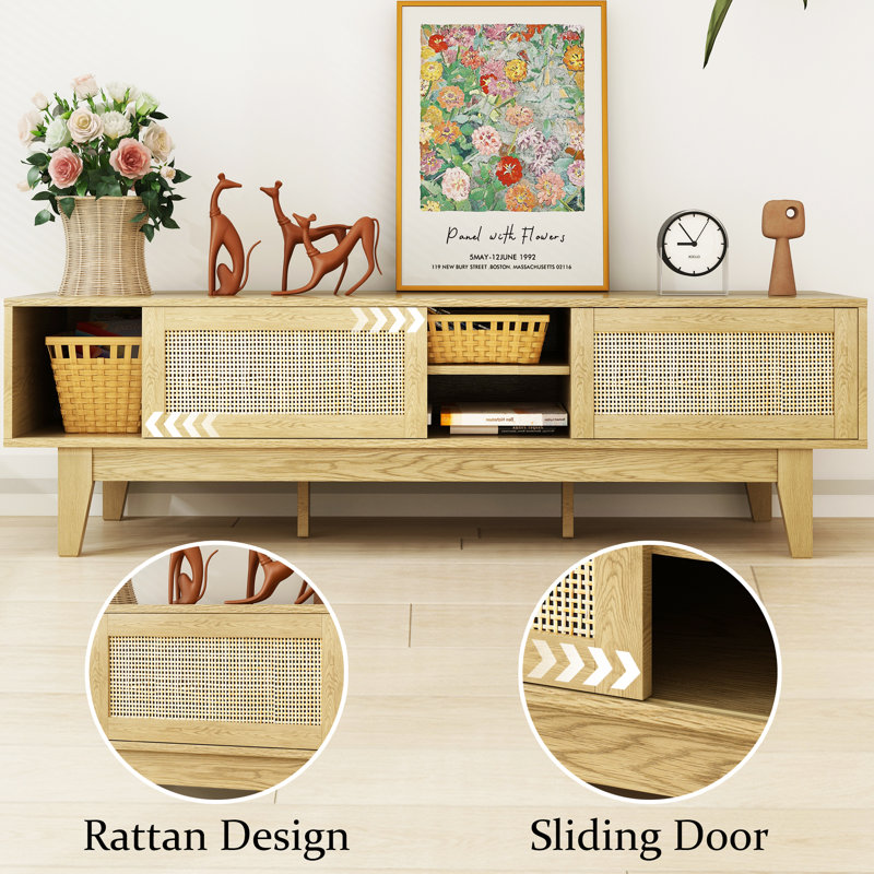 Bay Isle Home™ Rattan TV Stand | Wayfair