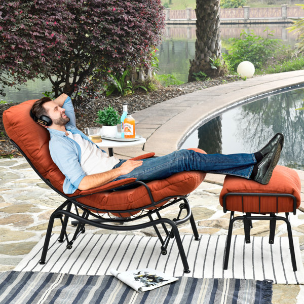 Hokku Designs Brochan Metal Outdoor Rocking Chair | Wayfair