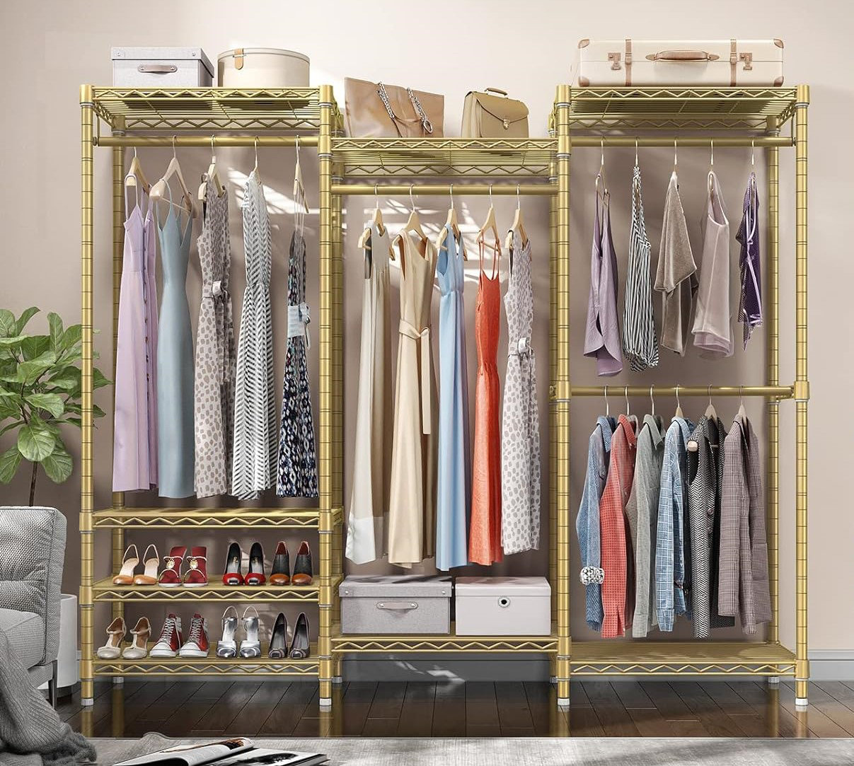Fenoway The V5 Portable Closet Wardrobe Heavy Duty Clothes Rack ...