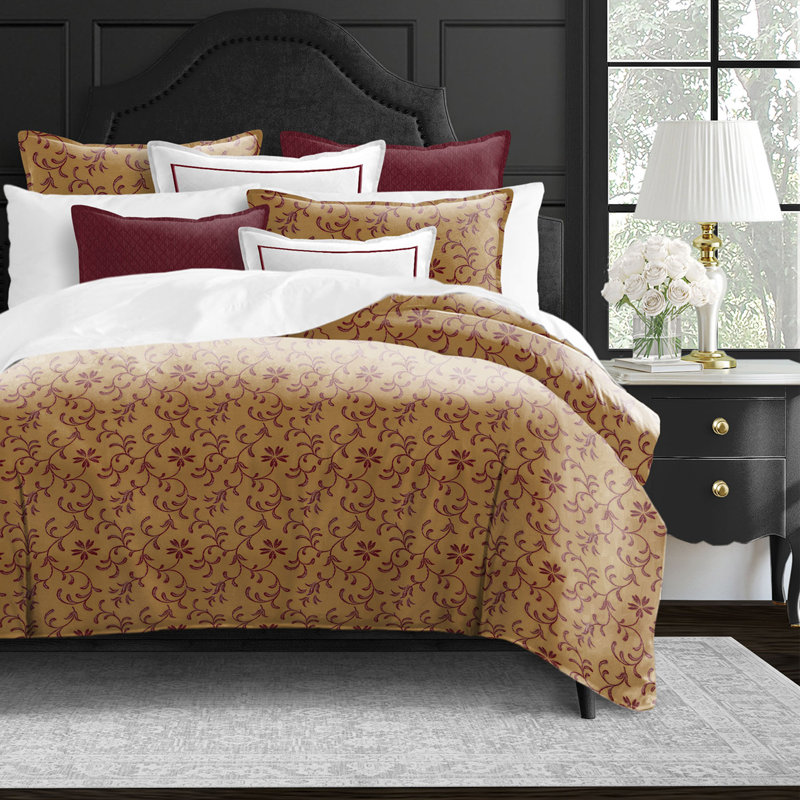 The Tailor's Bed Milli Copper Cranberry Standard Cotton 5 Piece ...