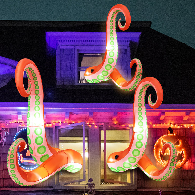 The Holiday Aisle® Halloween Inflatable 5.5 FT Inflatable Octopus ...