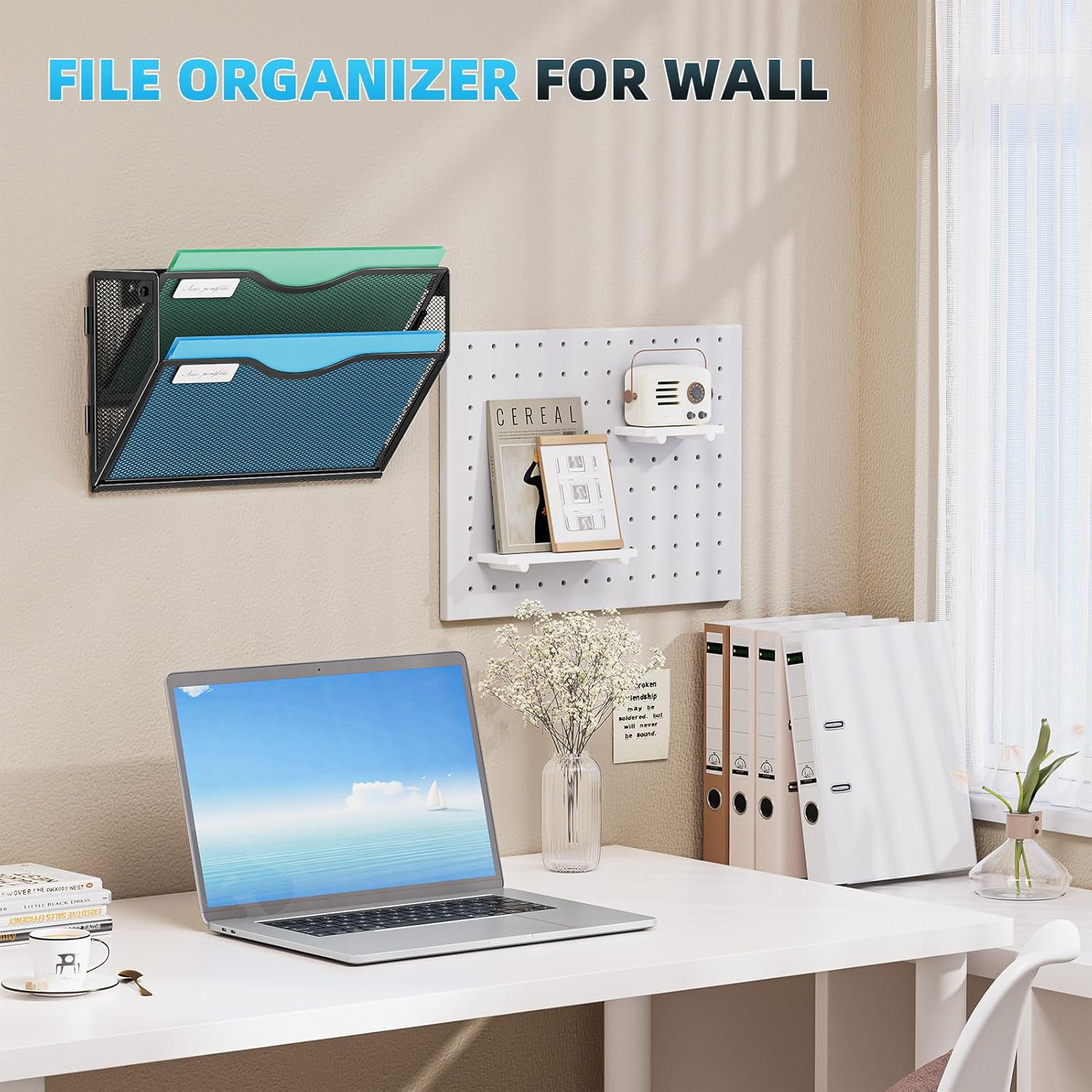 Trent Austin Design® Wall File Holder 2-Tier Hanging Wall File ...