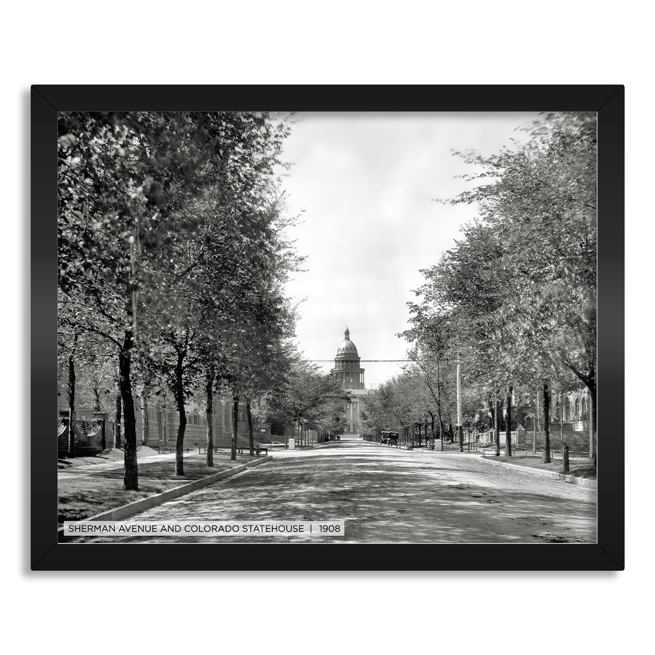 Winston Porter Sherman Avenue And Colorado Statehouse 1908 Framed On ...