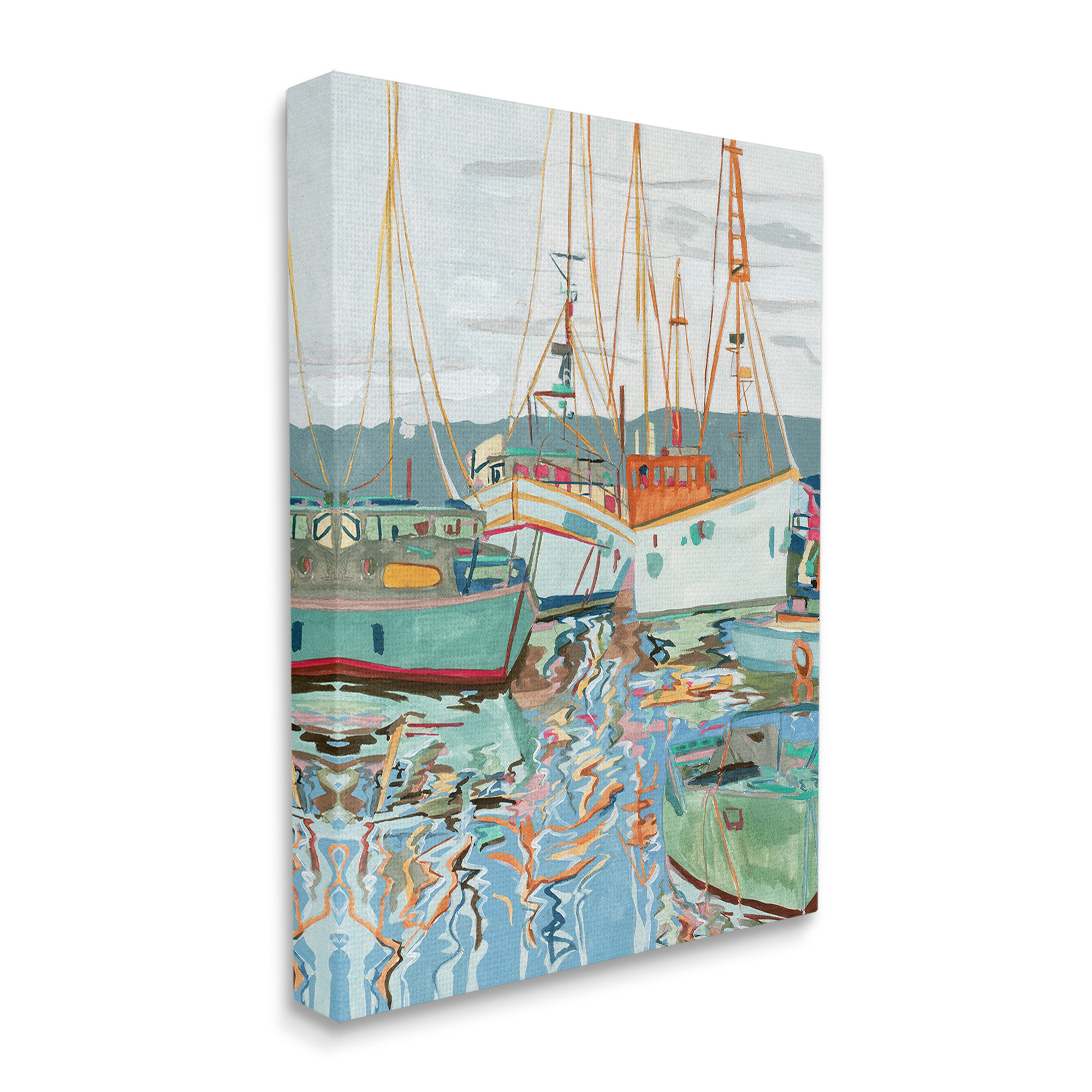Breakwater Bay " Modern Boating Harbor " by Melissa Wang on Canvas ...