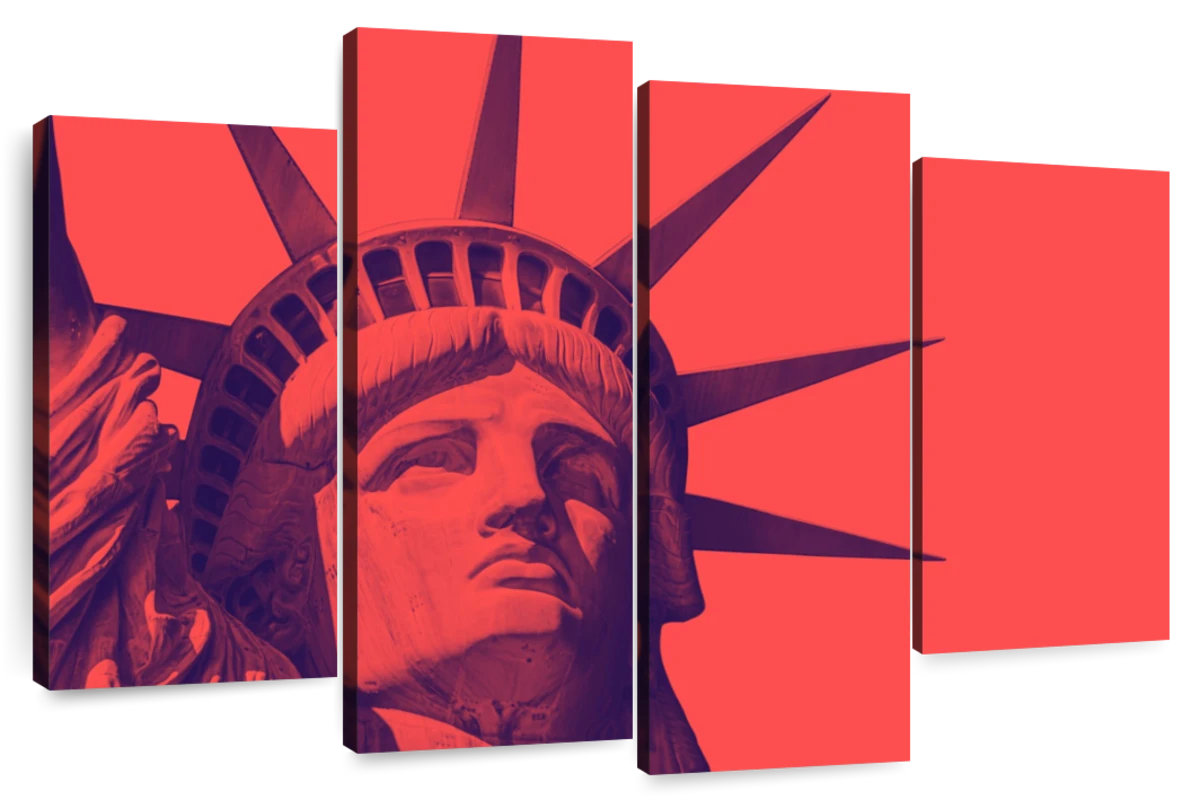 Ebern Designs Nicci Red Statue Of Liberty | Wayfair