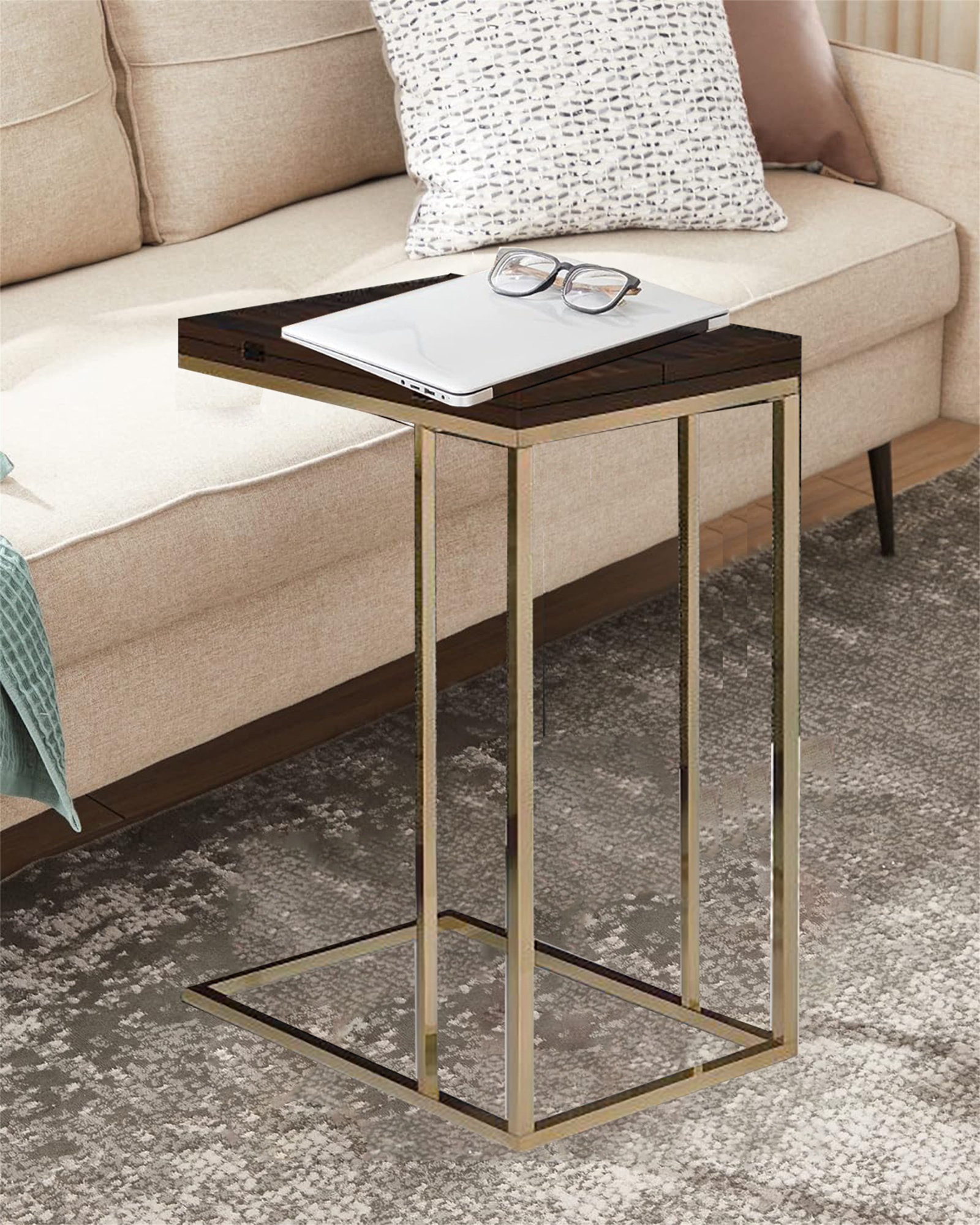 Everly Quinn C Shape End Table | Wayfair