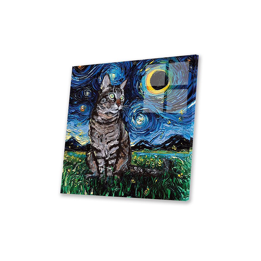 Red Barrel Studio® Tiger Cat Night by Aja Trier - Unframed Painting ...