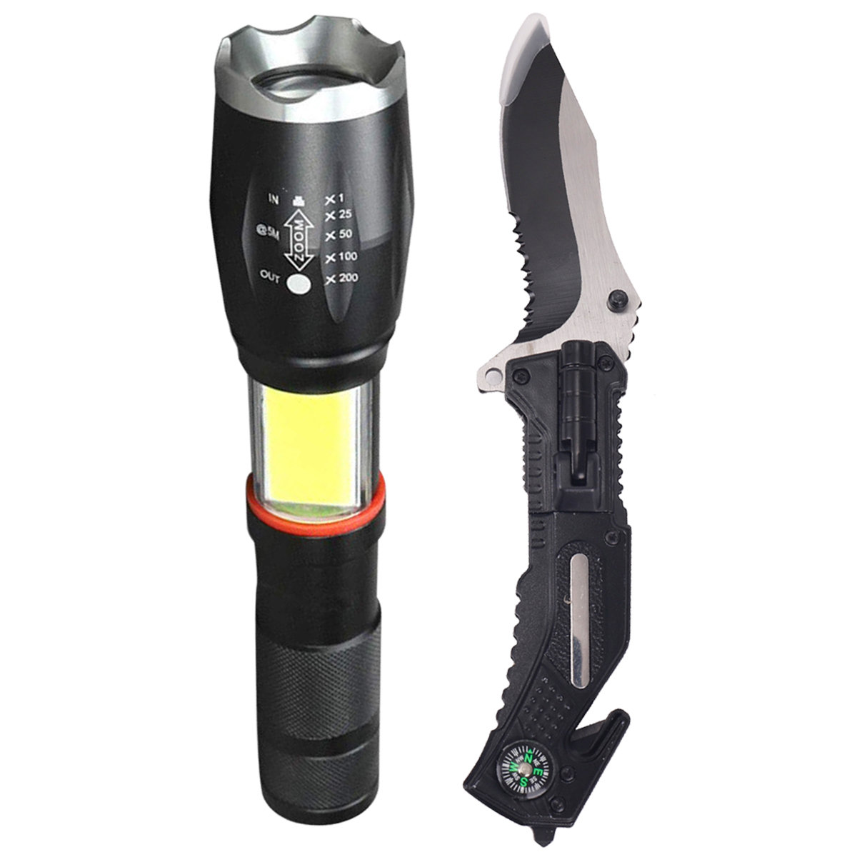 RoadPro Flashlight And Knife 2 Piece Combo | Wayfair