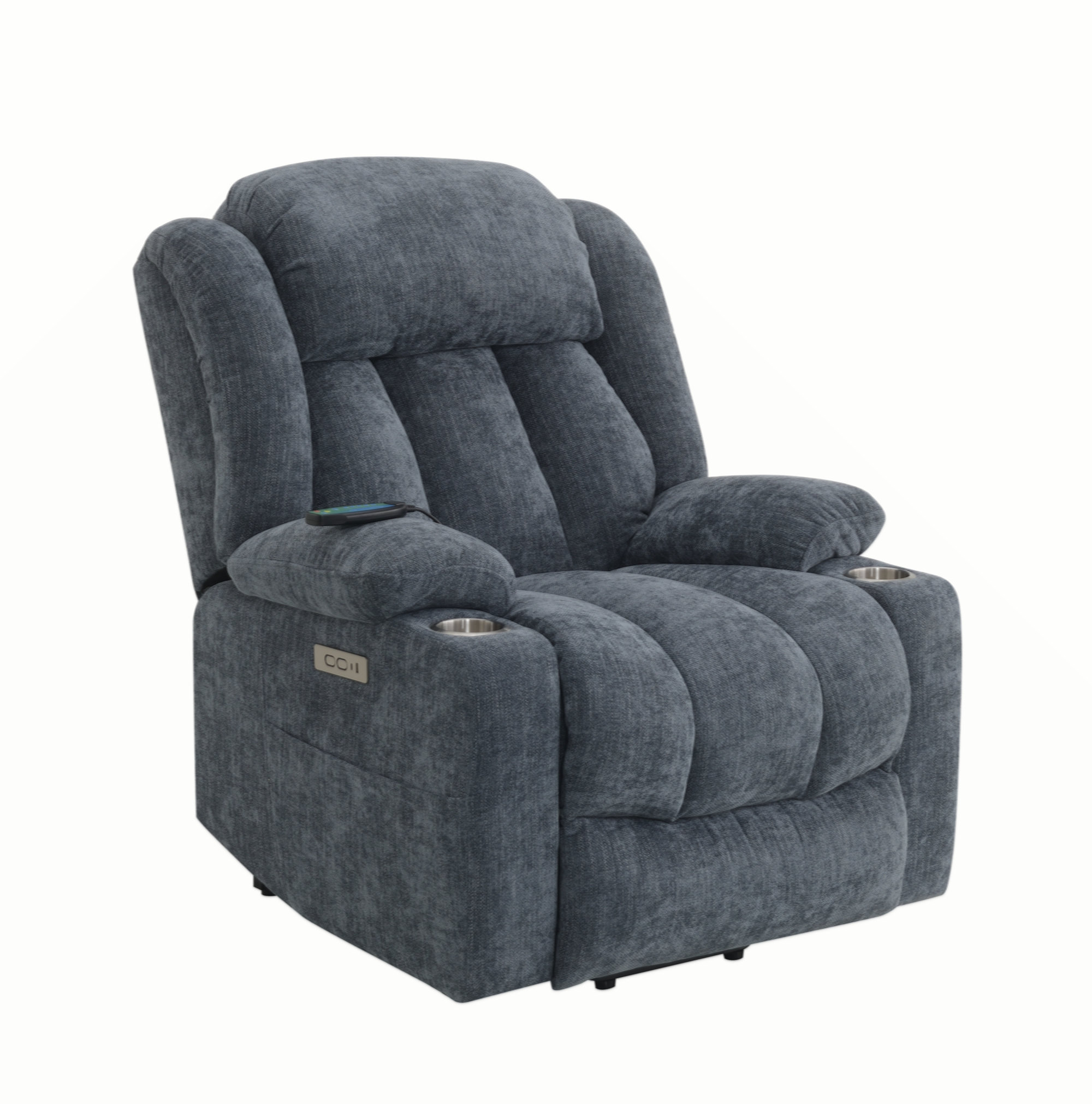 Latitude Run® Blue Power Lift Recliner With Heating And Massage | Wayfair