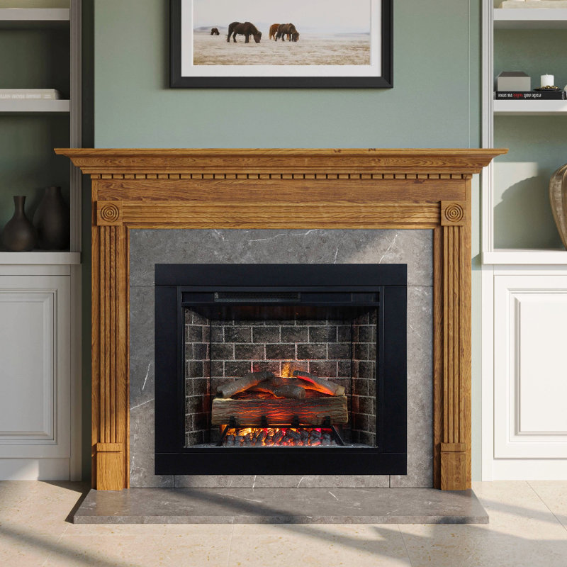 Modern Ember 28 Inch Uptown Electric Fireplace Trim Kit, 3-Inch Trim ...