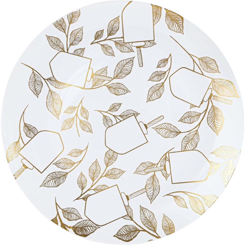 EcoQuality Disposable Plastic Hanukkah Dinner Plate for 20 Guests | Wayfair