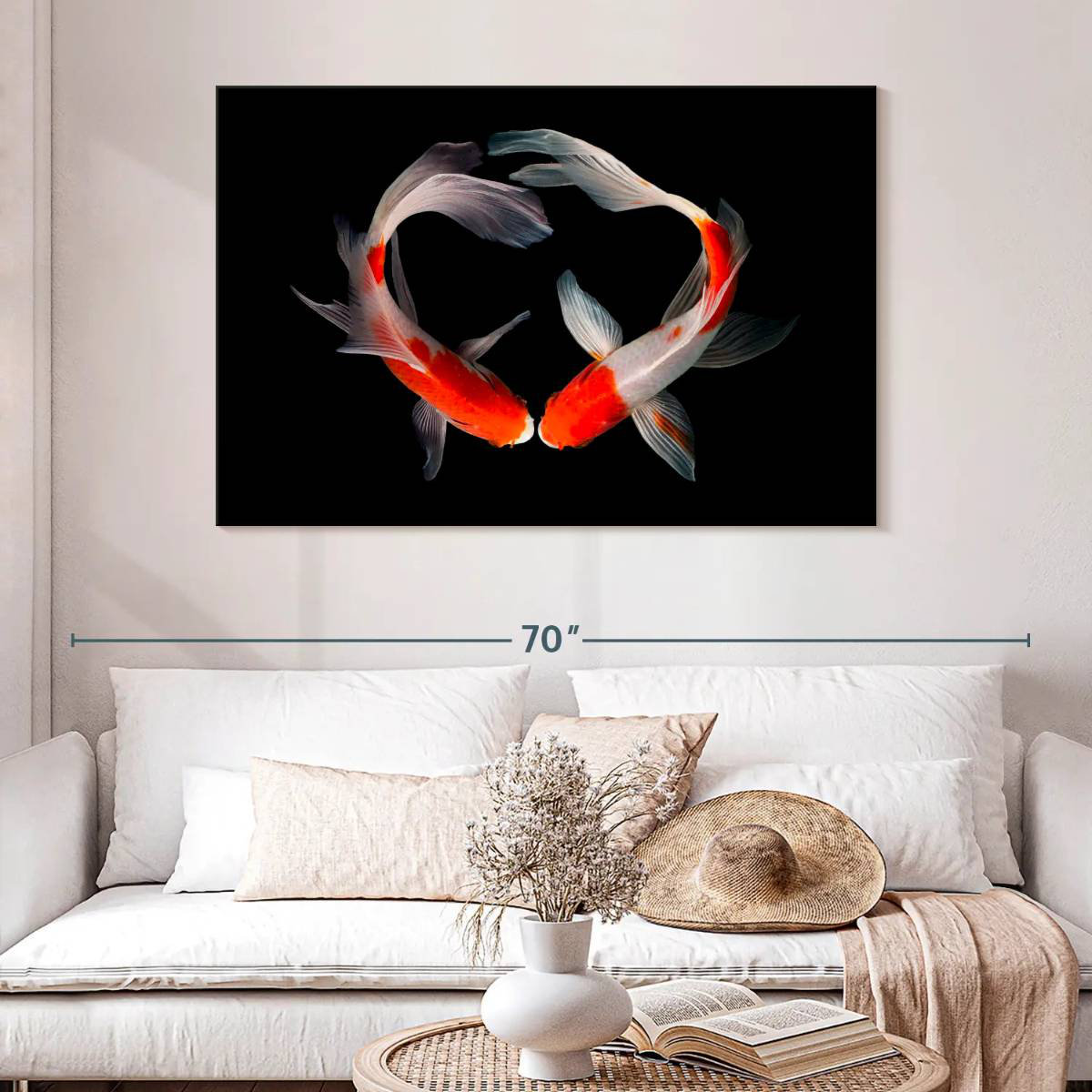 Ebern Designs Brampt Koi Fish Love | Wayfair