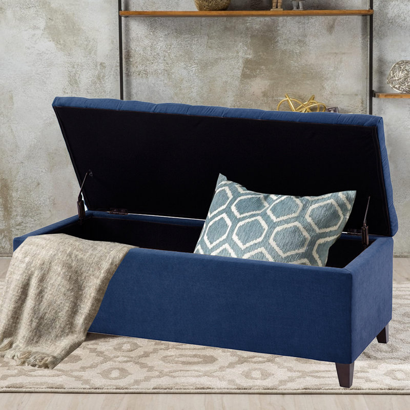 Hokku Designs Jahmere Polyester Upholstered Storage Bench | Wayfair
