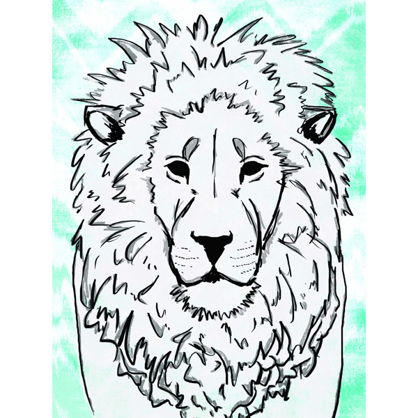 Bungalow Rose " Classy Aqua Lion " - Wayfair Canada