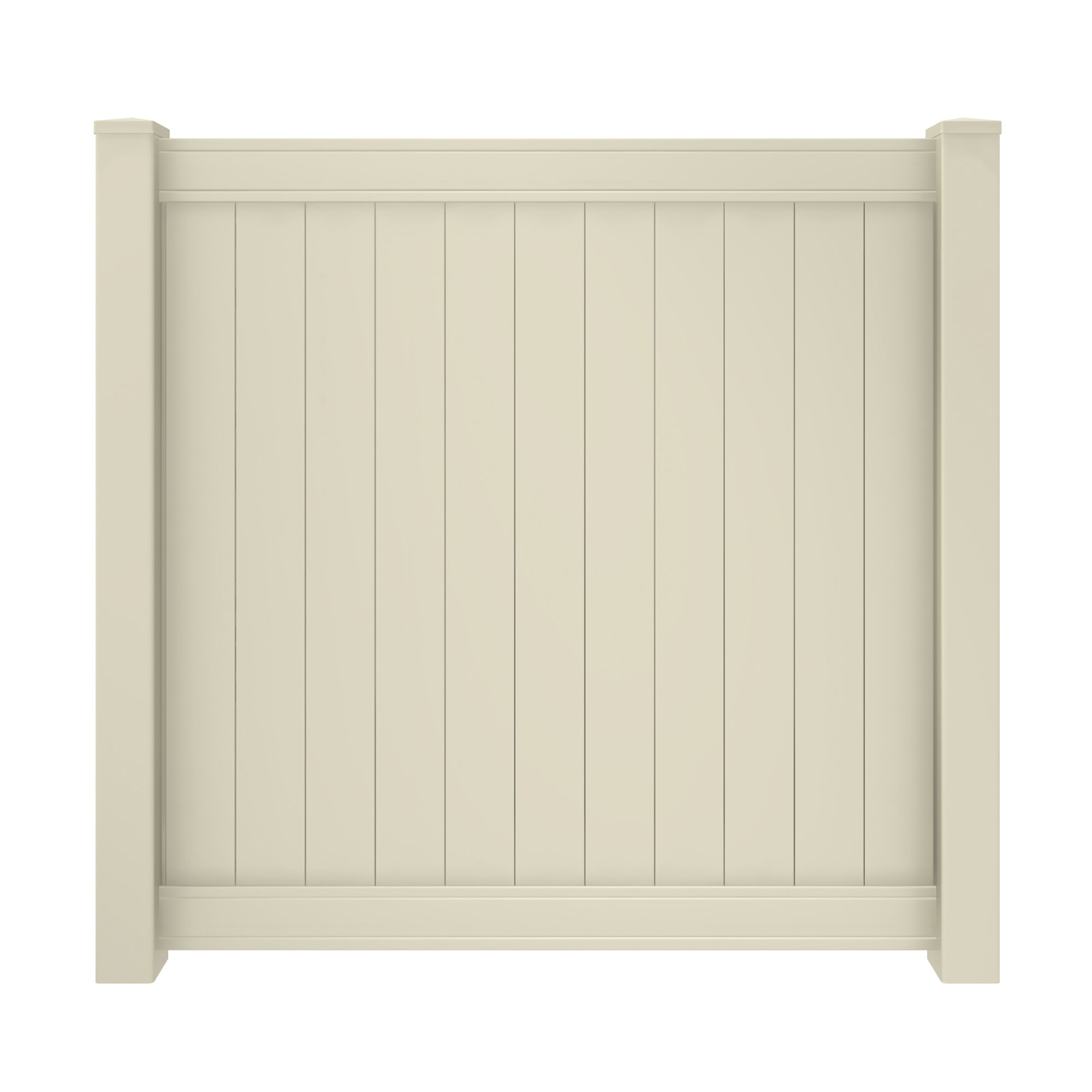 Outdoor Essentials Woodbridge 6 ft. x 6 ft. Tan Vinyl Privacy Fence ...