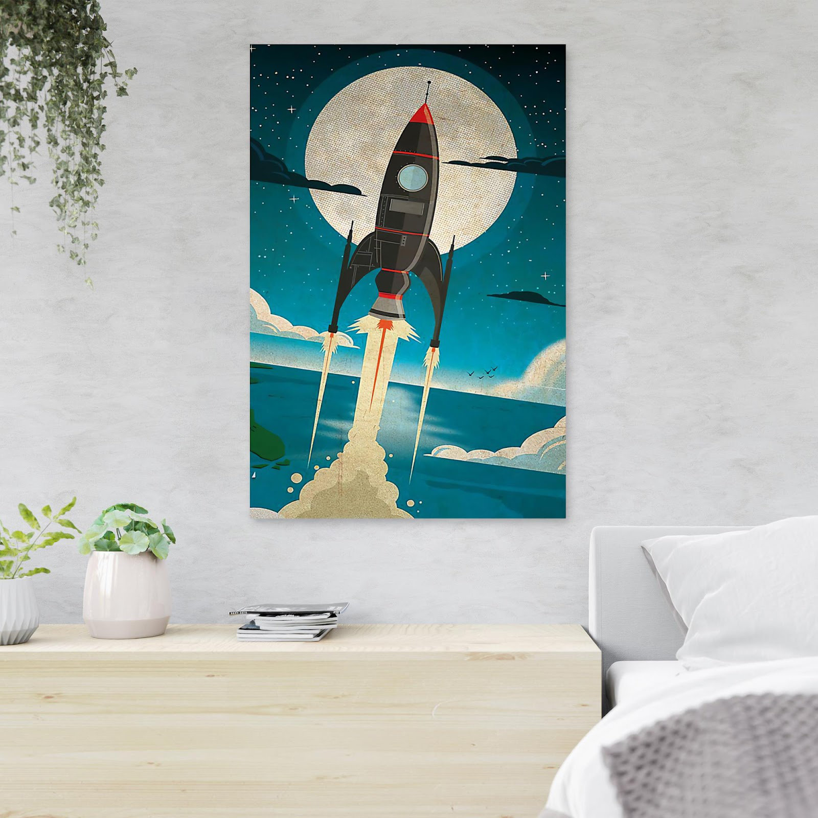 Mason & Marbles A Rocket - 1 Piece Rectangle Graphic Art Print On ...