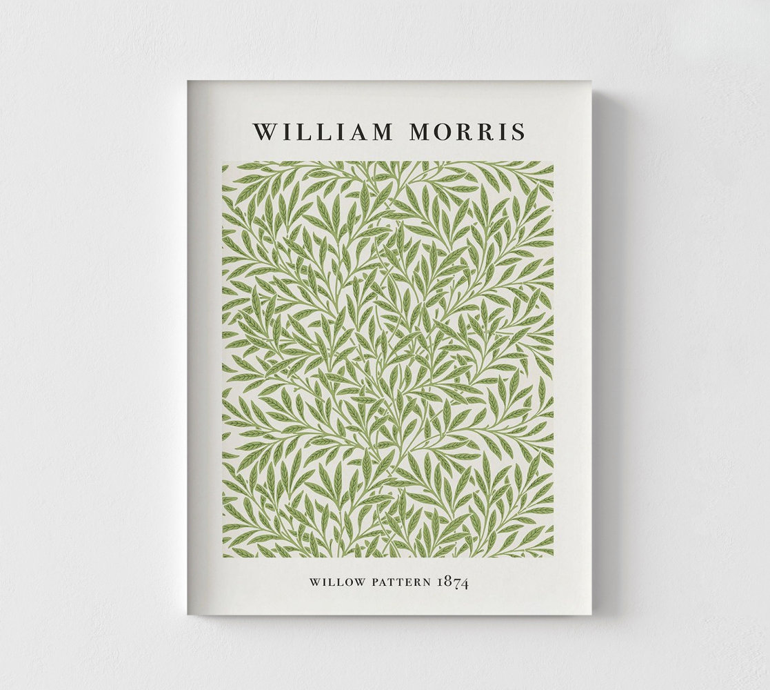 WeFrameArt Willow Pattern By William Morris, Willow Tree Poster, Green ...