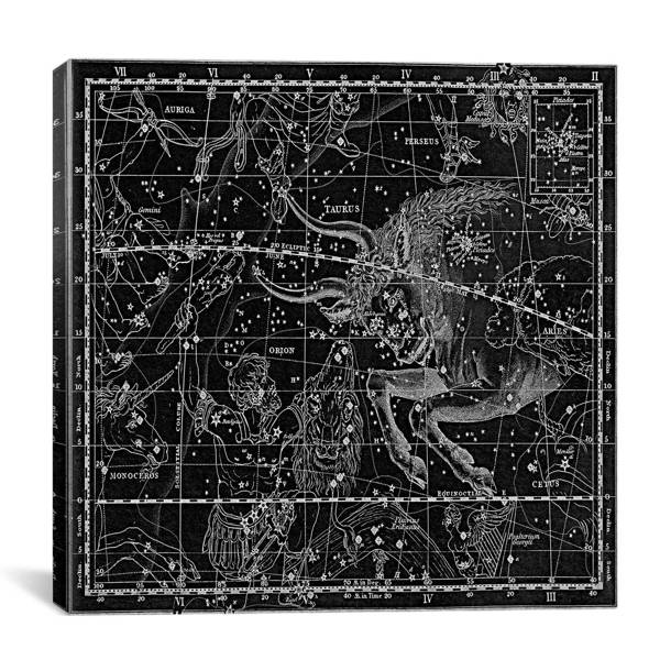 iCanvas Maps and Charts Prints Celestial Atlas - Plate 14 (Taurus) by ...