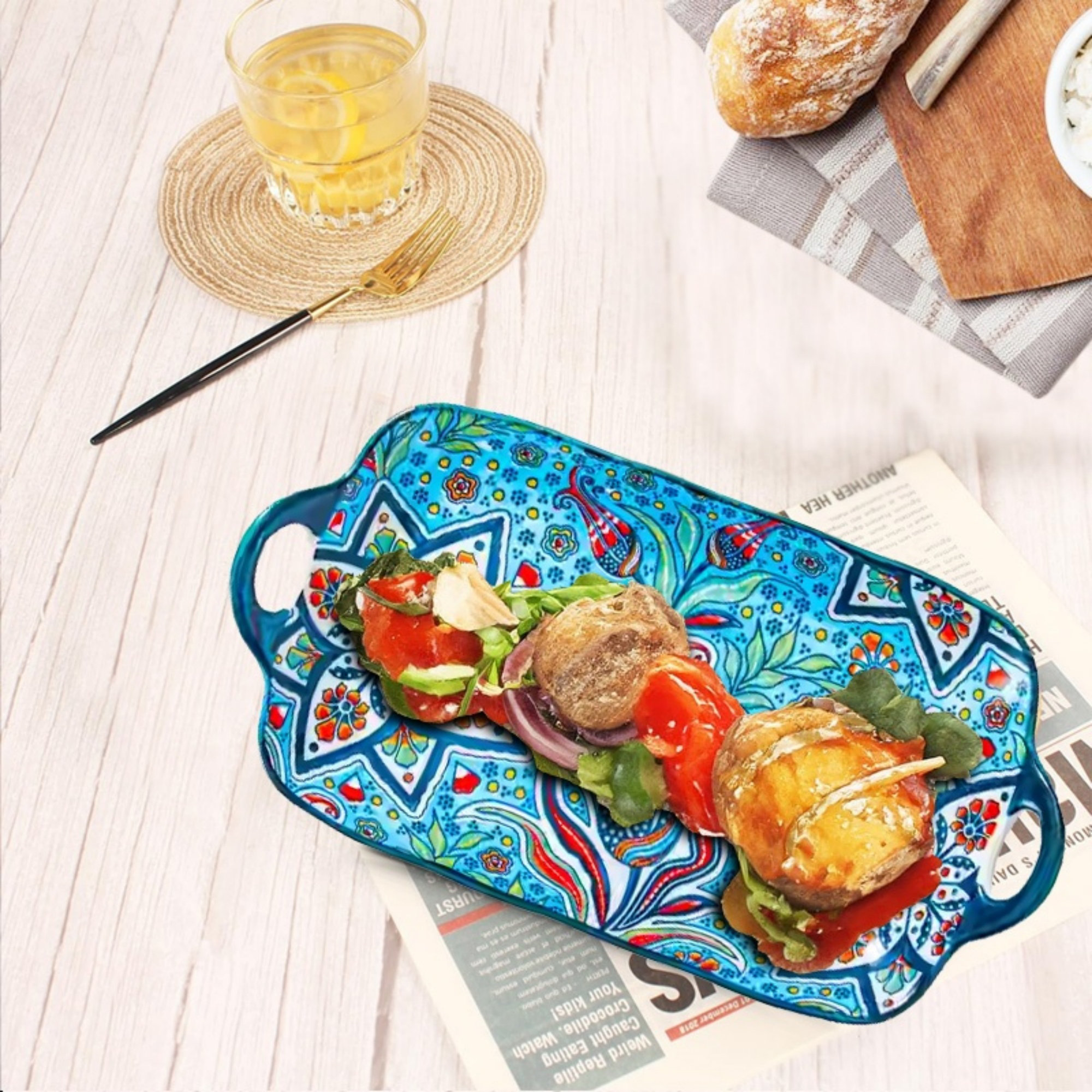 Bungalow Rose 1pc Bohemian Creative Ceramic Tableware Underglaze Dish ...