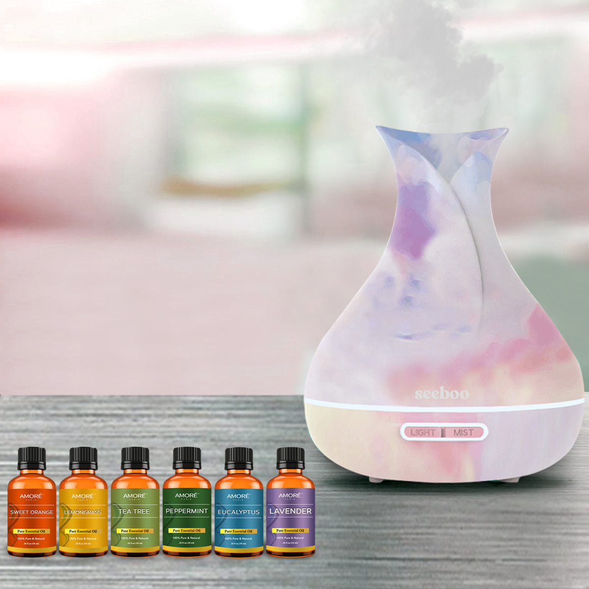 Amore Paris Tie Dyed Unique Ultrasonic Aromatherapy Mist Diffuser ...