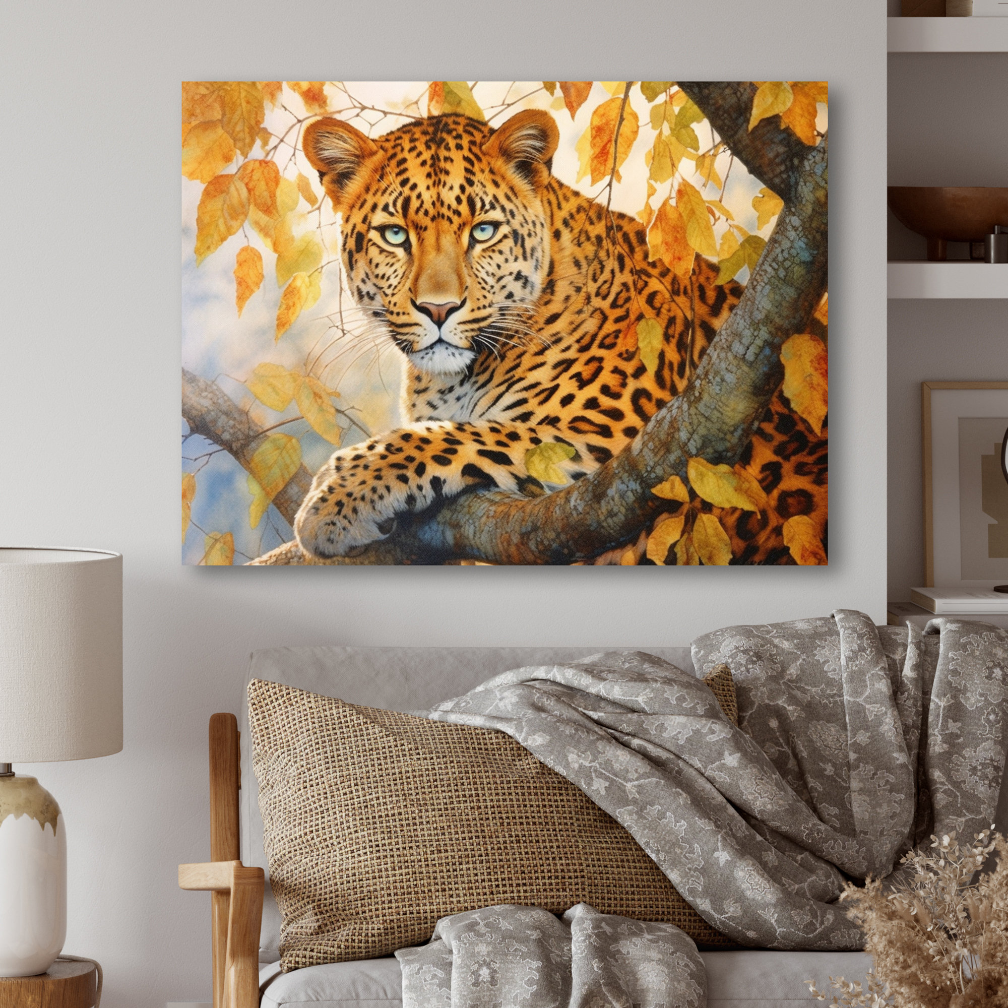 Winston Porter Leopard Grace I - Leopard/Cheetah Metal Wall Art ...