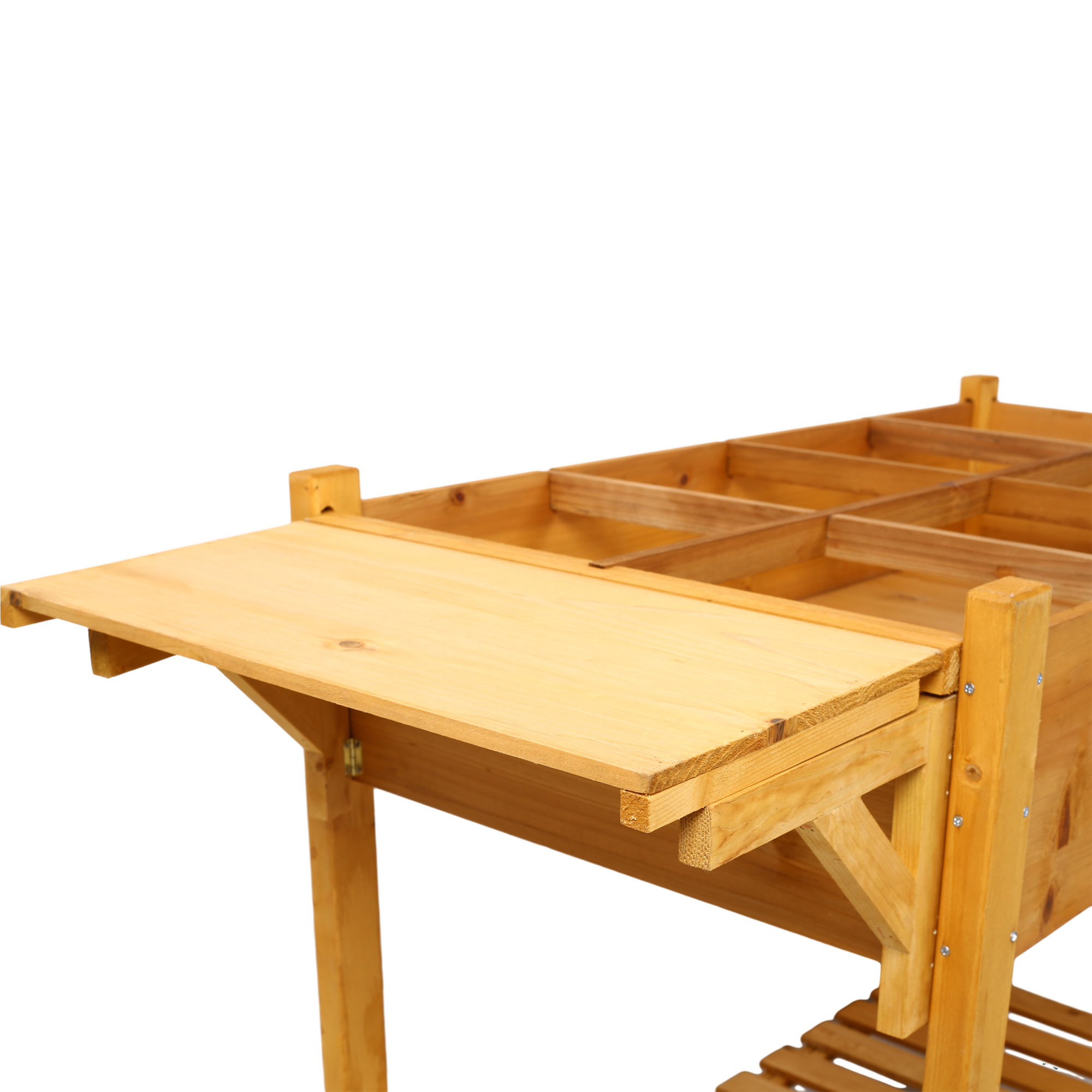 Gracie Oaks 8 Pockets Horticulture Raised Garden Bed Elevated Wood ...