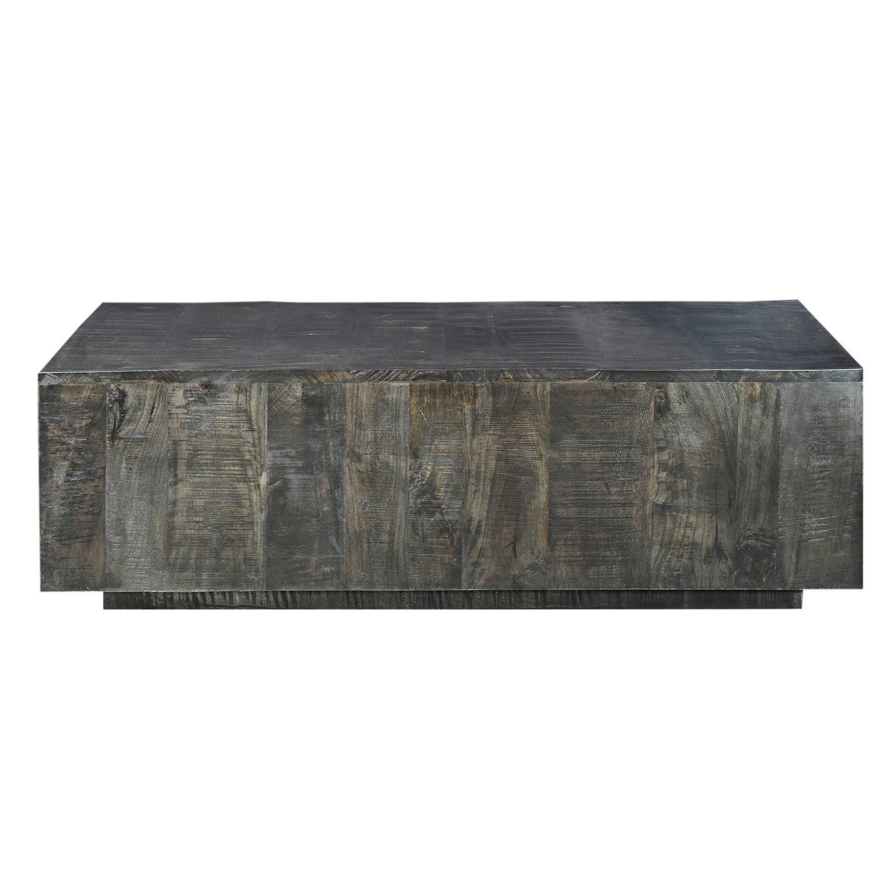 Dakota Fields Charcoal Grey Mango Solid Construction - , Wood Table Fascinating Dark Brownish ...