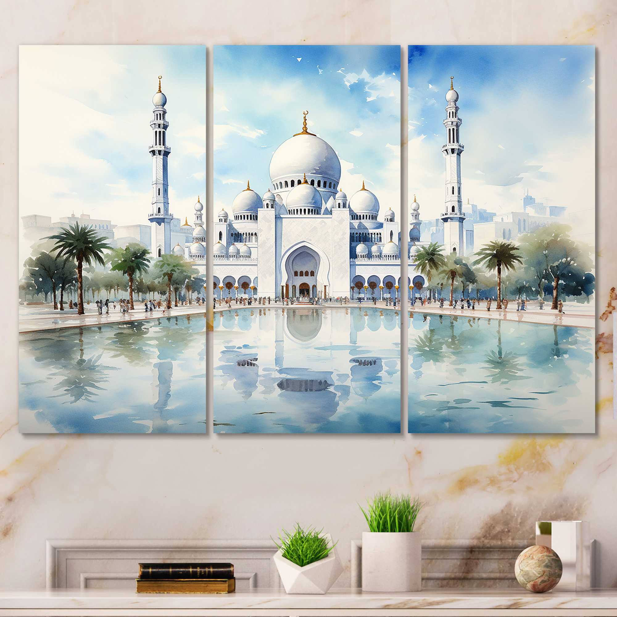 Red Barrel Studio® White Emirates Islam Sheikh Zayed Mosque III - Islam ...