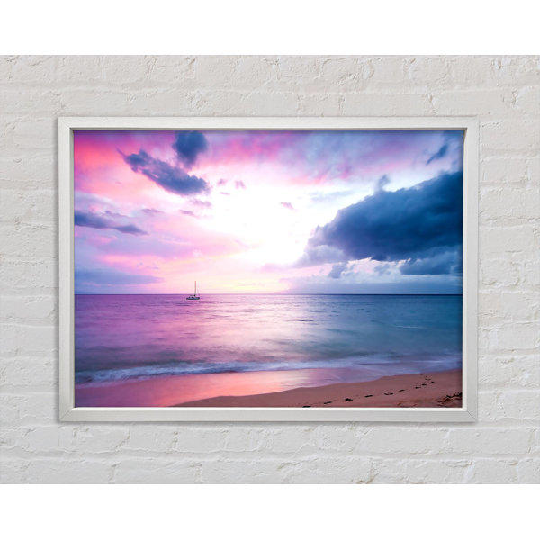 Bright Star Twilight Pink - Single Picture Frame Print on Canvas ...