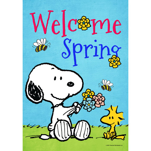 Back Yard Glory PEANUTS Welcome Spring Snoopy and Woodstock Everyday ...