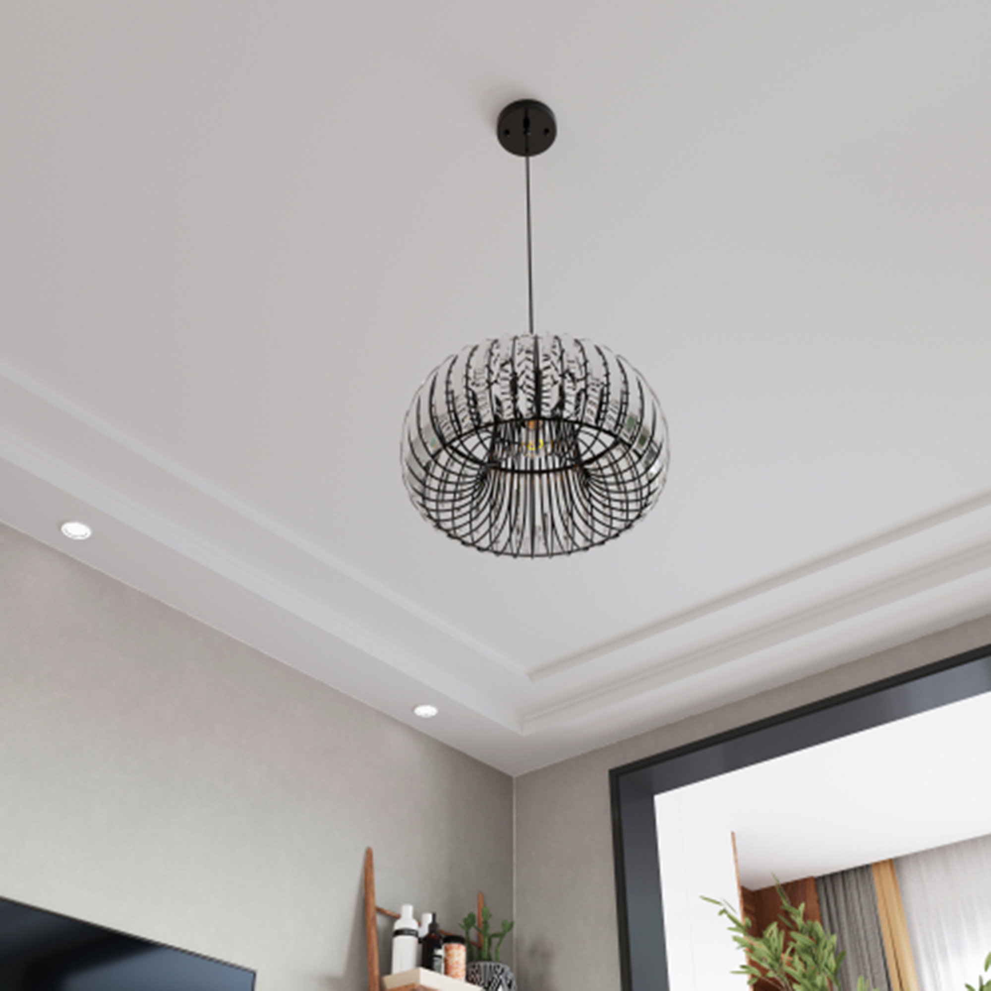 Everly Quinn Modern Oblate Crystal Chandelier Ceiling Light Timeless ...