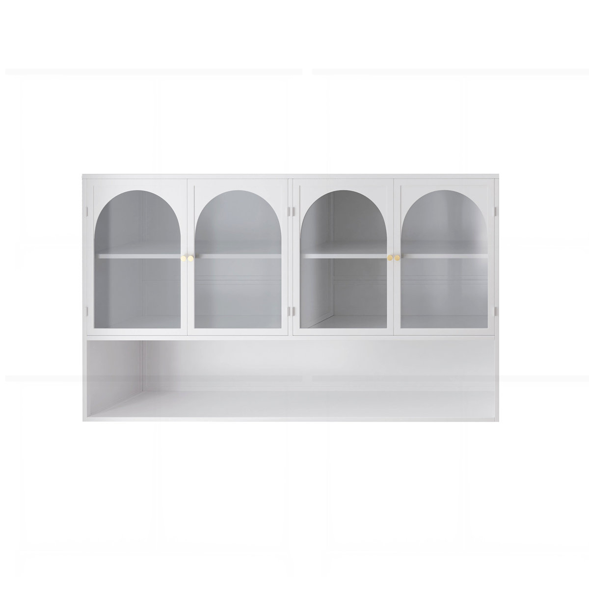 BASAT 47.25" Four-door Glass Wall Cabinet Storage | Wayfair