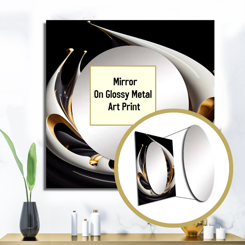 East Urban Home Fanel - Modern Square Mirror For Wall Art Decor | Wayfair