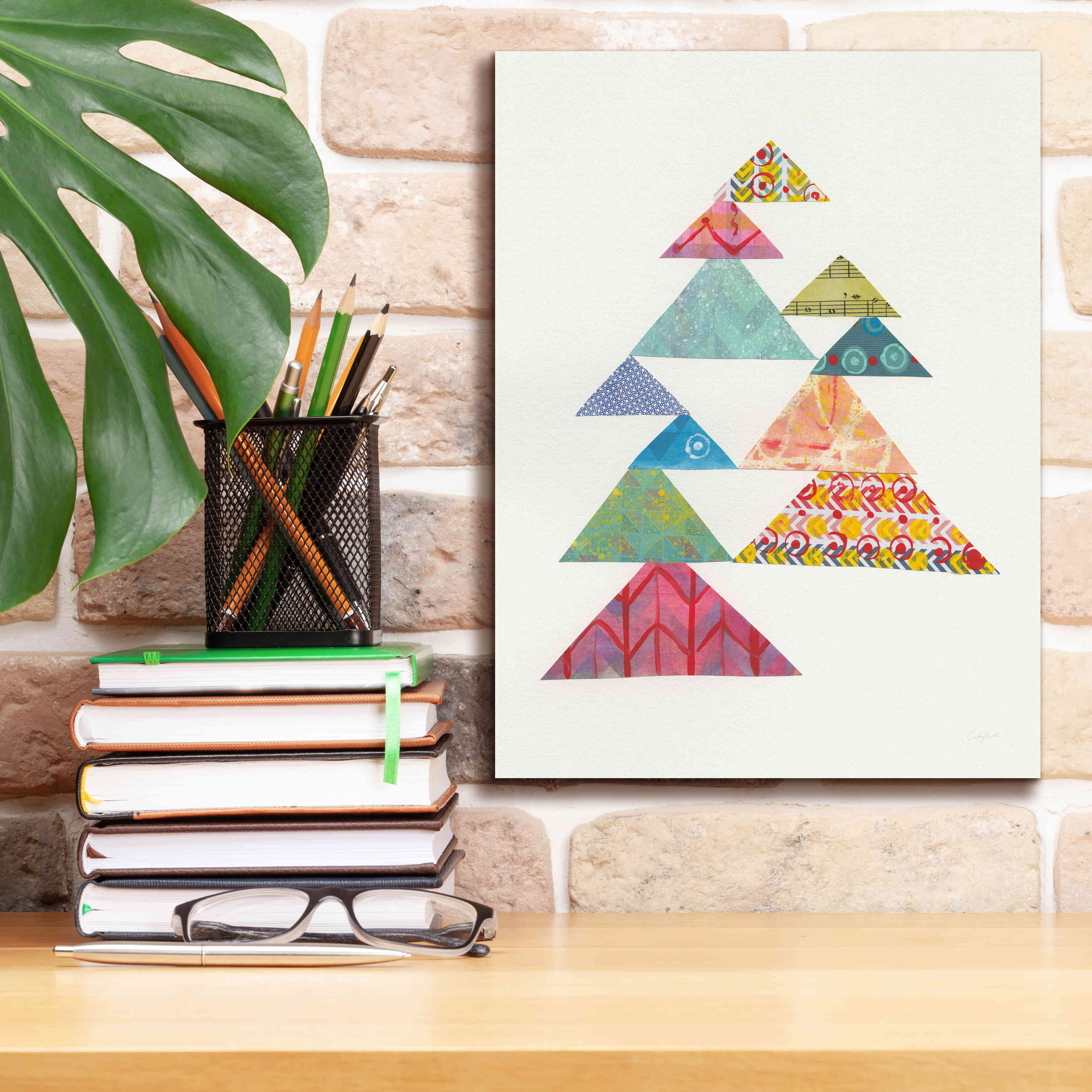 Ivy Bronx Ekaitz Modern Abstract Triangles I On Canvas by Courtney ...