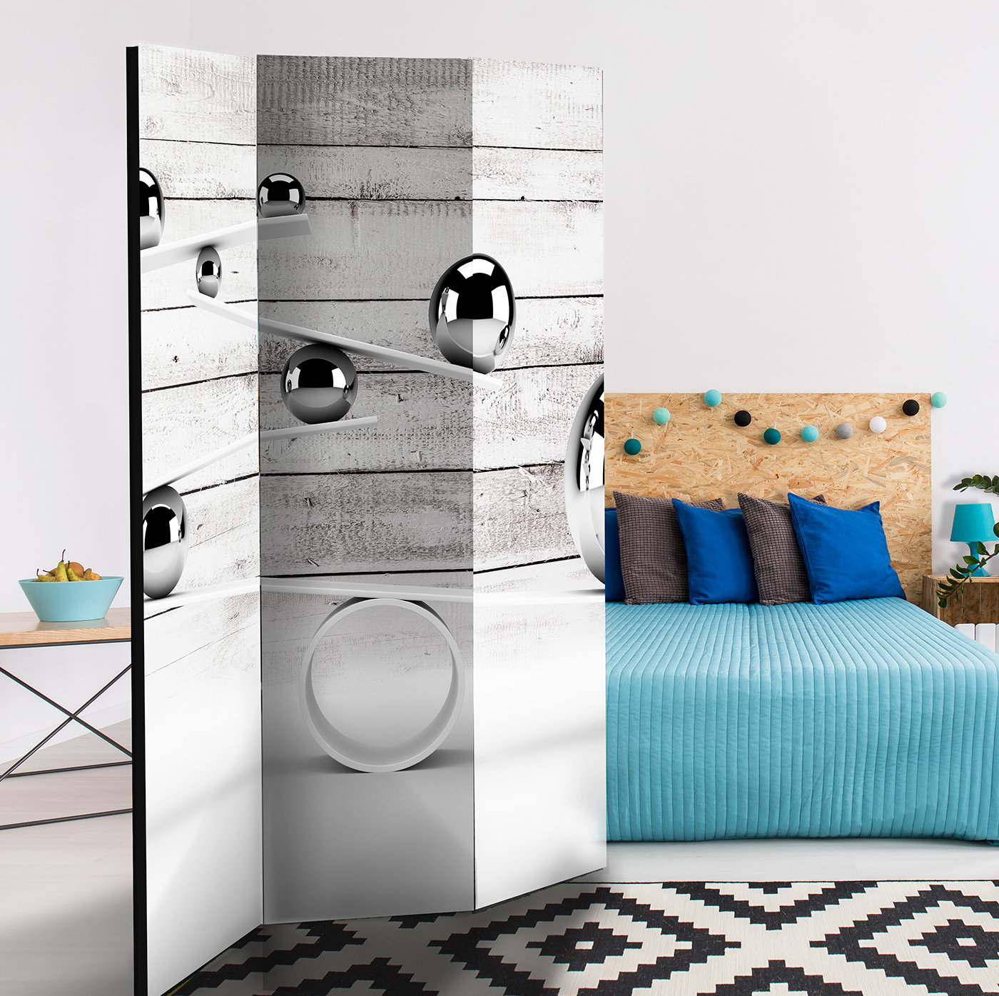 East Urban Home Balance Solid Wood Folding Room Divider | Wayfair