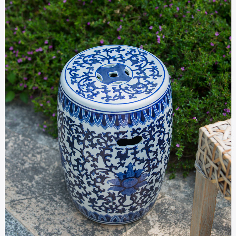 Charlton Home® Ceramic Garden Stool, Small Side Tabel | Wayfair