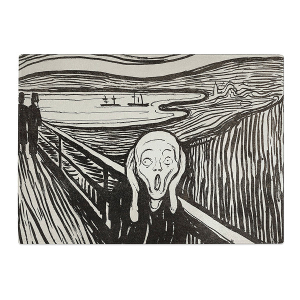 East Urban Home The Scream Sketch by Edvard Munch Chopping Board ...