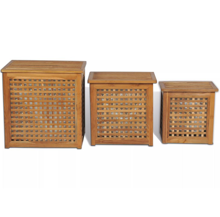 17 Stories Wood Laundry Set with Handles | Wayfair.co.uk