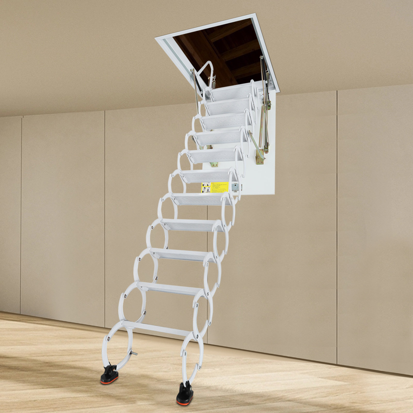 WFX Utility™ 11 Steps Pull Down Folding Attic Stairs(Maximum Vertical ...