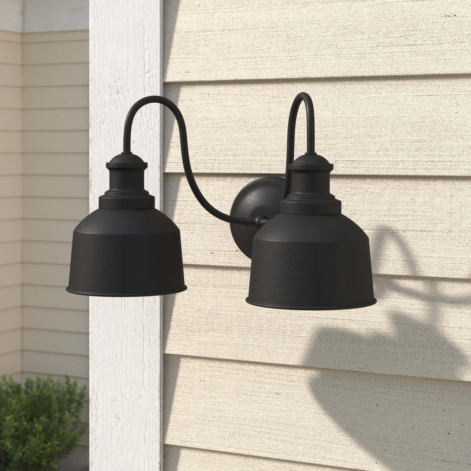 Red Barrel Studio® 2 - Light 9.5" Outdoor Barn Light & Reviews | Wayfair