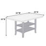 George Oliver Modern Unique 1Pc Dining Table 2-Shelves Rubber Wood ...