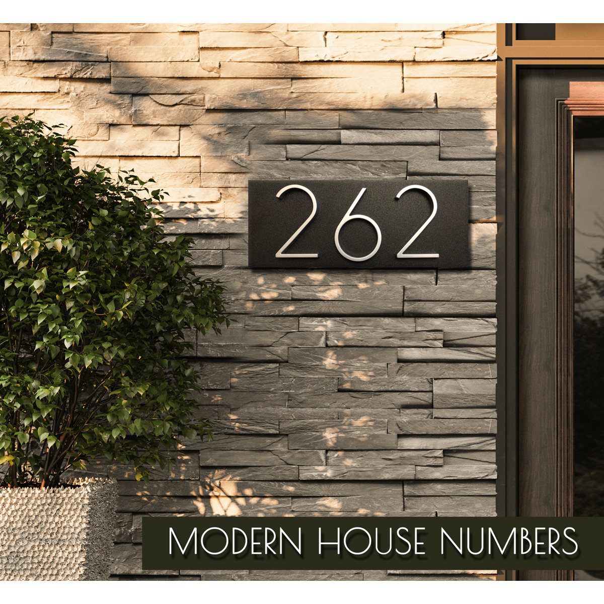 White Harmony House Number For Outdoor , Modern Address Signs & Reviews ...