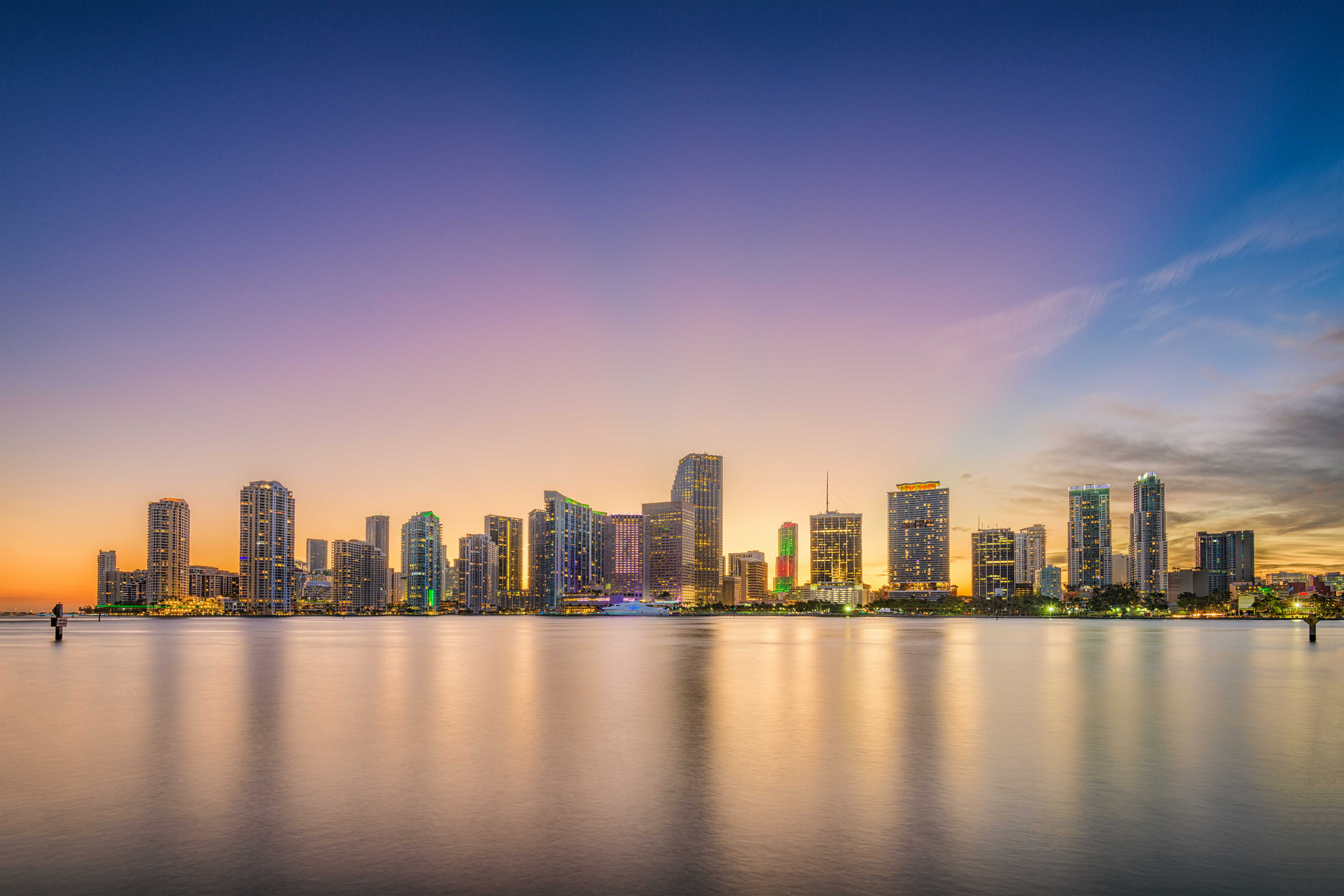 Ebern Designs Miami, Florida, USA Skyline On Canvas Print | Wayfair