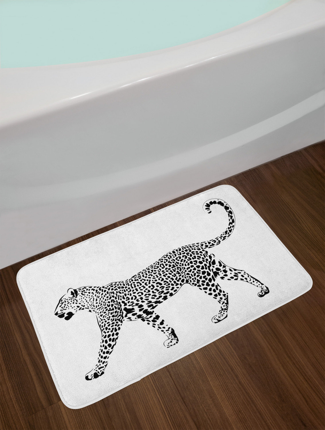 East Urban Home Leopard Bath Rug | Wayfair