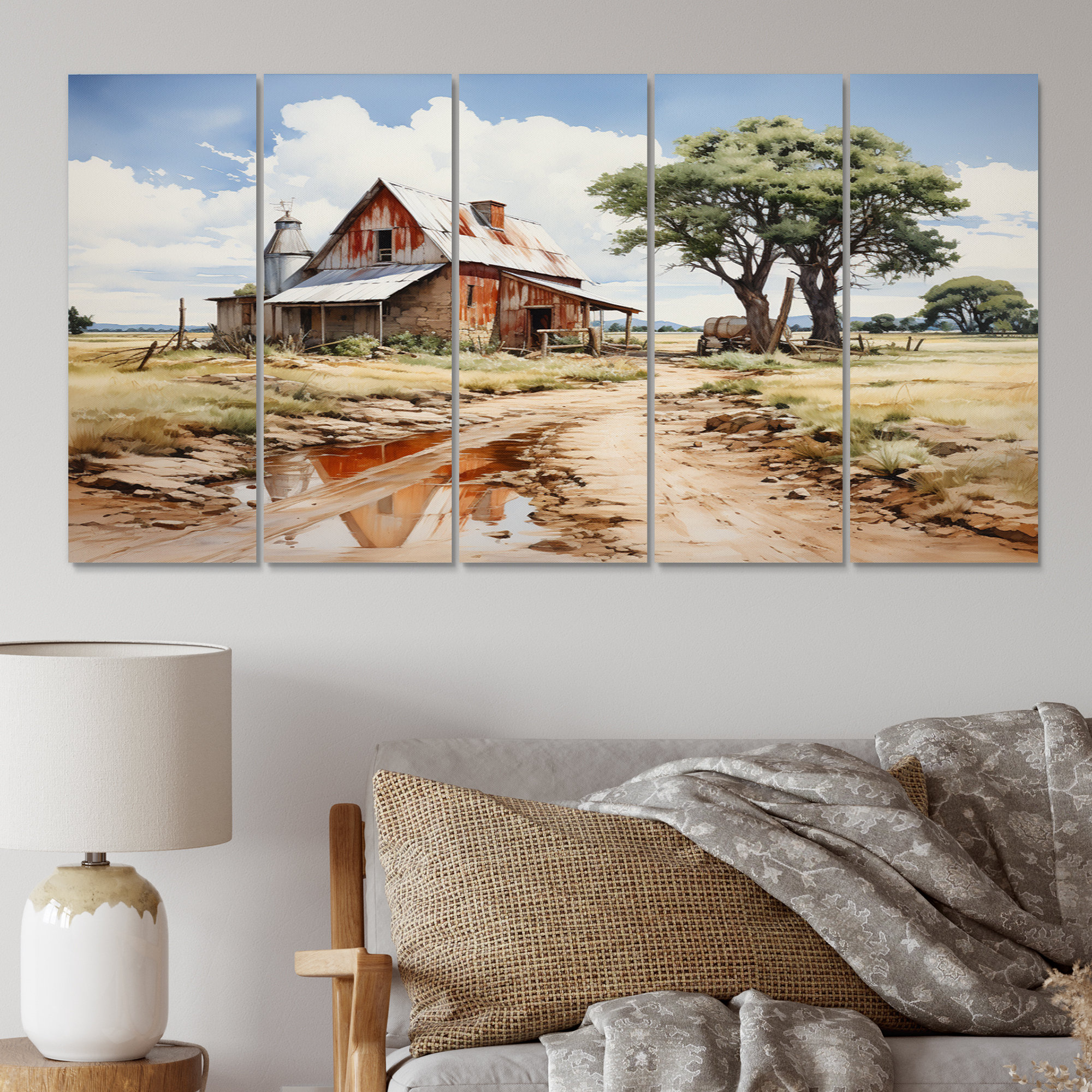 Design Art Farmhouse Patterns An I - Farm Metal Wall Decor Set | Wayfair