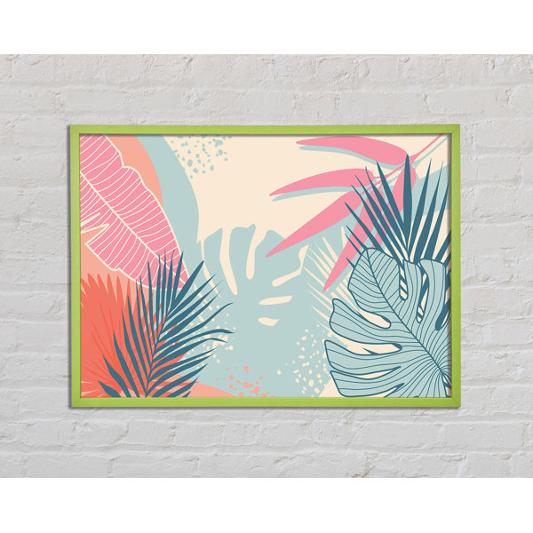 Bay Isle Home Alaijah Modern Leaf Decor - Single Picture Frame Print ...