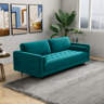 George Oliver Elsner 88" Velvet Square Arm Sofa & Reviews | Wayfair