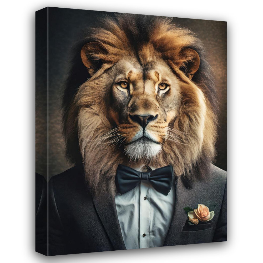 Trinx " Lion " on Canvas | Wayfair