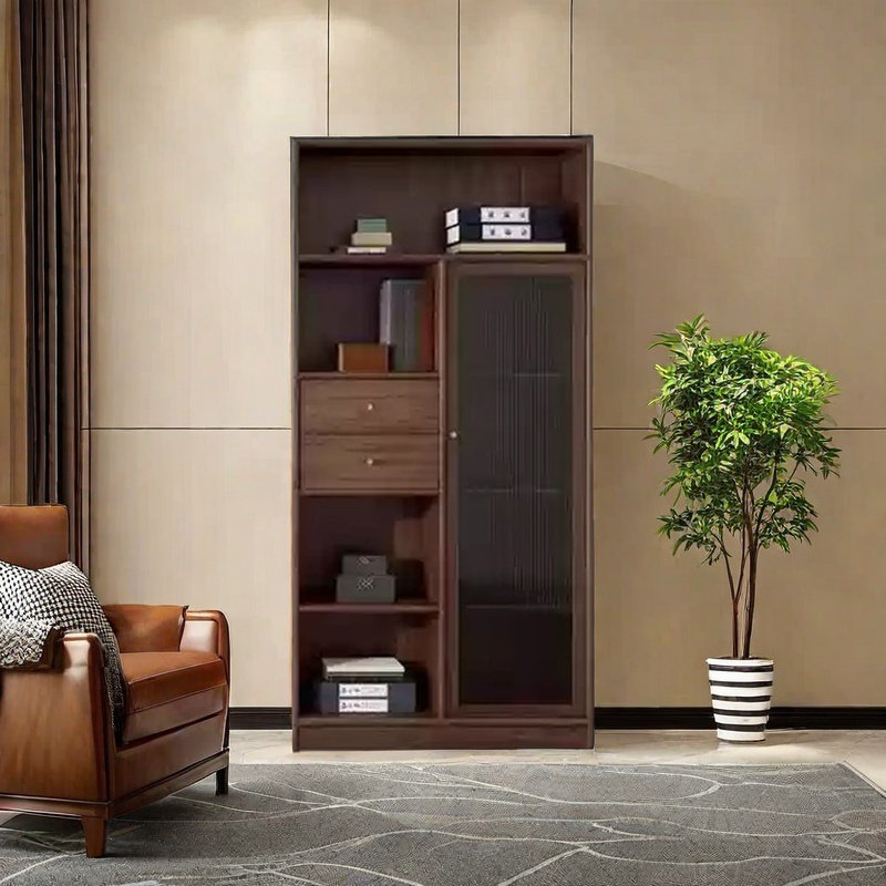 Parttlion Chinese style solid wood bookcase file cabinet | Wayfair